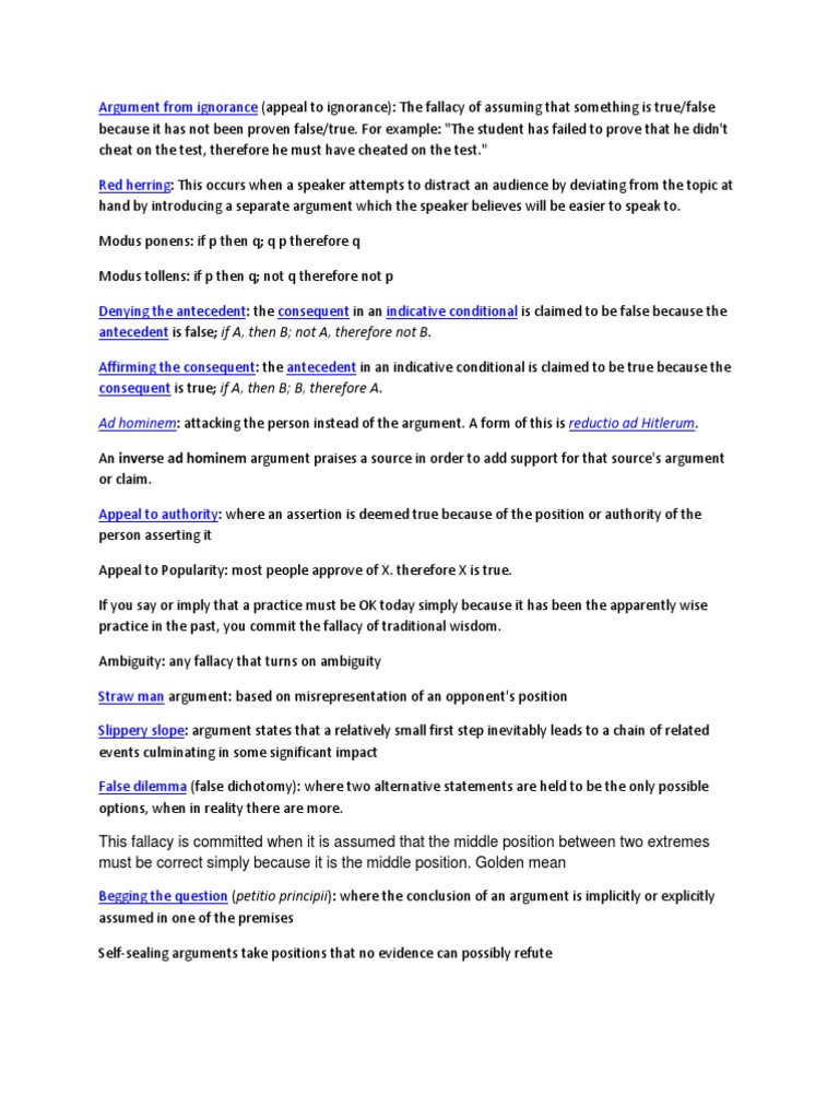 Argument From Ignorance | Argument | Fallacy