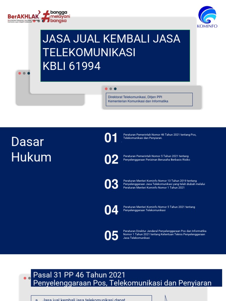 Jasa Jual Kembali Jasa Telekomunikasi KBLI 61994 | PDF