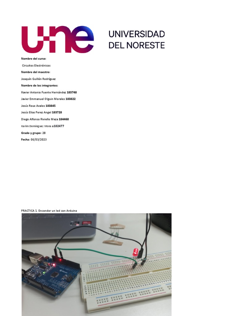 Prácticas1-4 Arduino | PDF