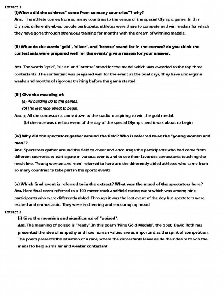 Nine Gold Medals | PDF