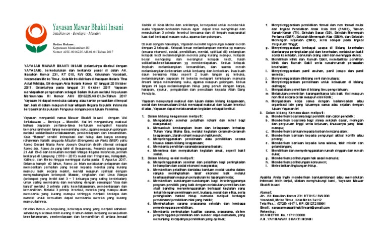 Leaflet Yayasan Revisi | PDF