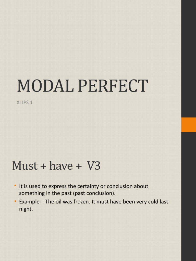 Modal Perfect Usage in English Grammar | PDF | Language Arts & Discipline