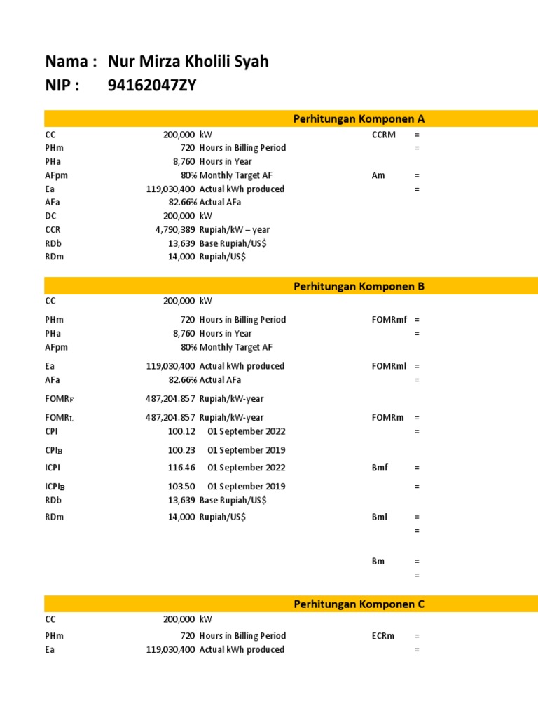 TSA Calculation | PDF