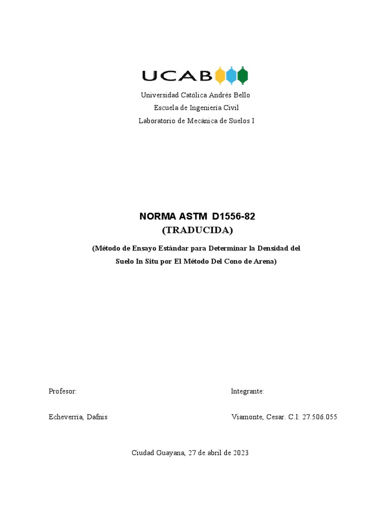Análisis detallado del método estándar ASTM D1556 para determinar la ...