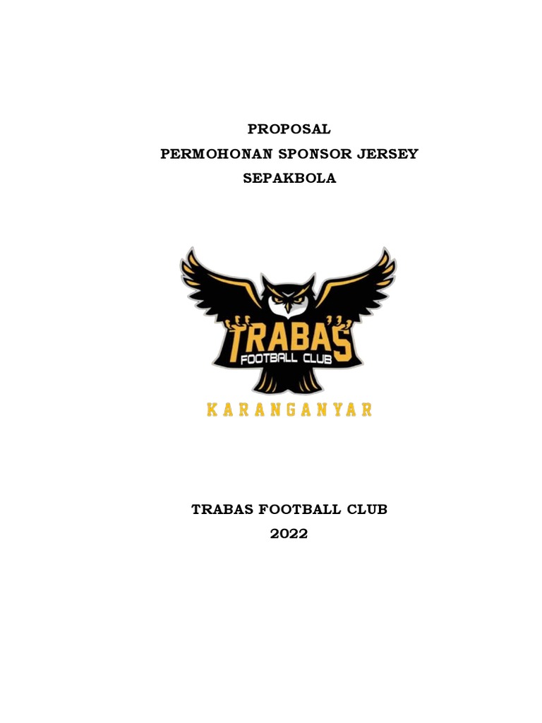 Permohonan Sponsor Jersey Trabas FC | PDF