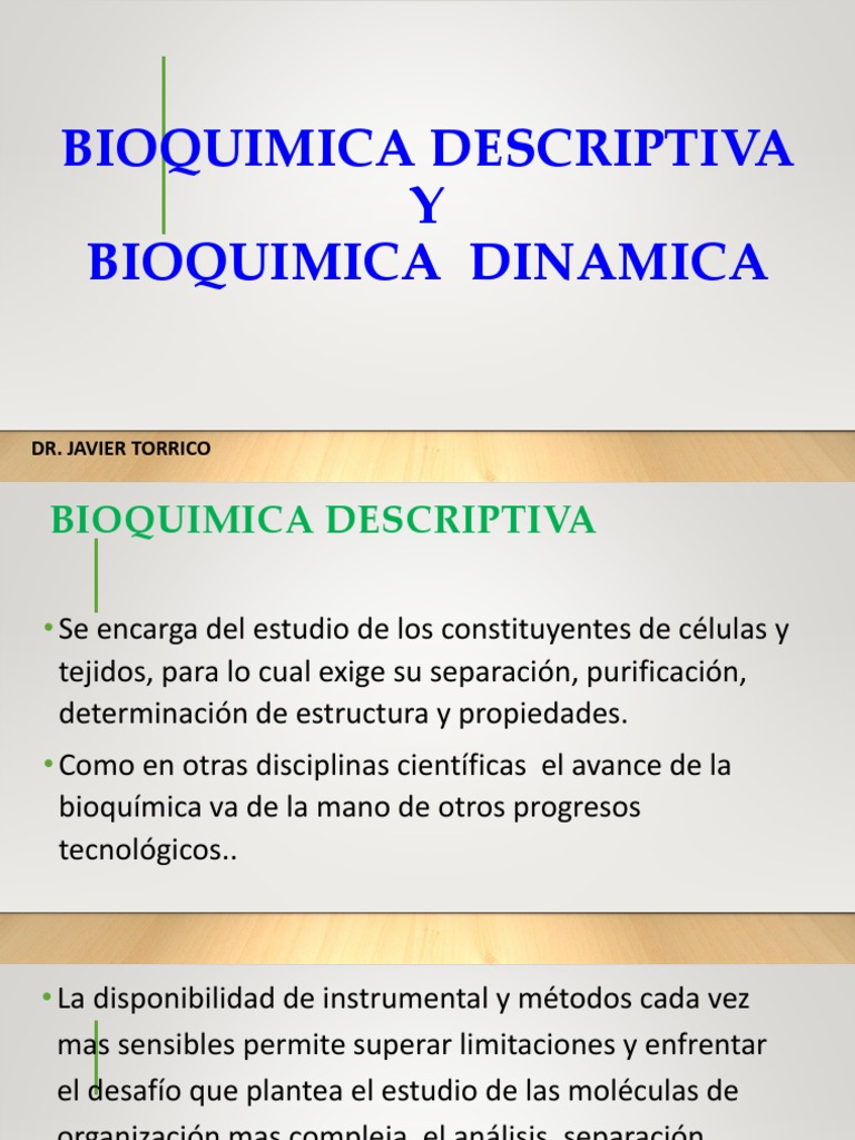 TEMA 2 Y 3 BIOQUIMICA DINAMICA Y ESTATICA 2023 para El Alumno | PDF