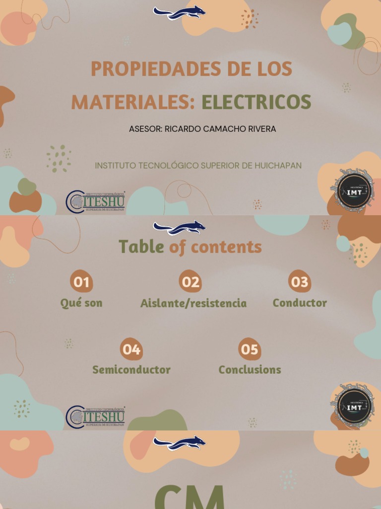 Propiedades de Los Materiales:: Electricos | PDF | Aislador (Electricidad) | Semiconductores