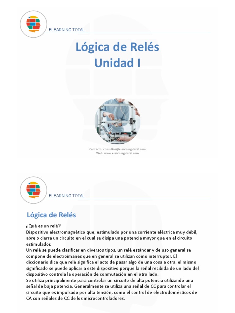 Lógica de Relés: Introducción a las compuertas lógicas | PDF | Relé ...