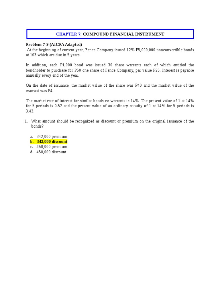 Financial Instruments Analysis | PDF | Bonds (Finance) | Present Value