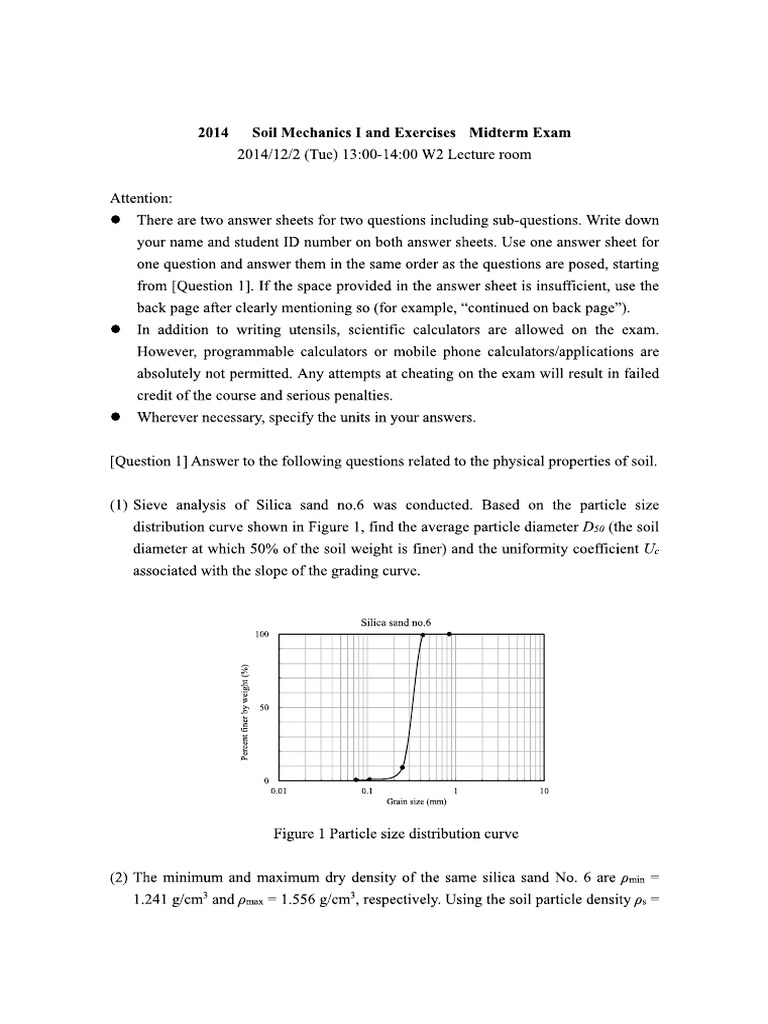 Examen Parcial Suelos | PDF