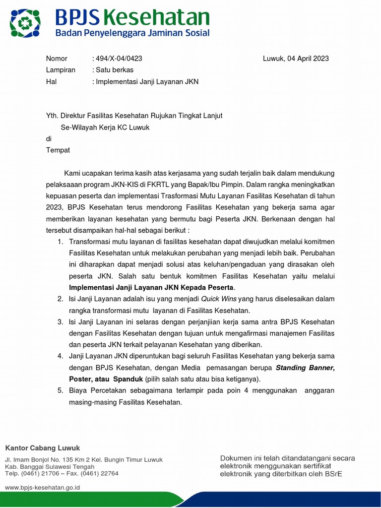 Surat Janji Layanan Fkrtl Pdf Pengelolaan Keuangan Uang