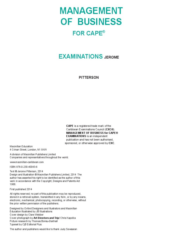 Management of Business Textbook | PDF | Partnership | Sole Proprietorship