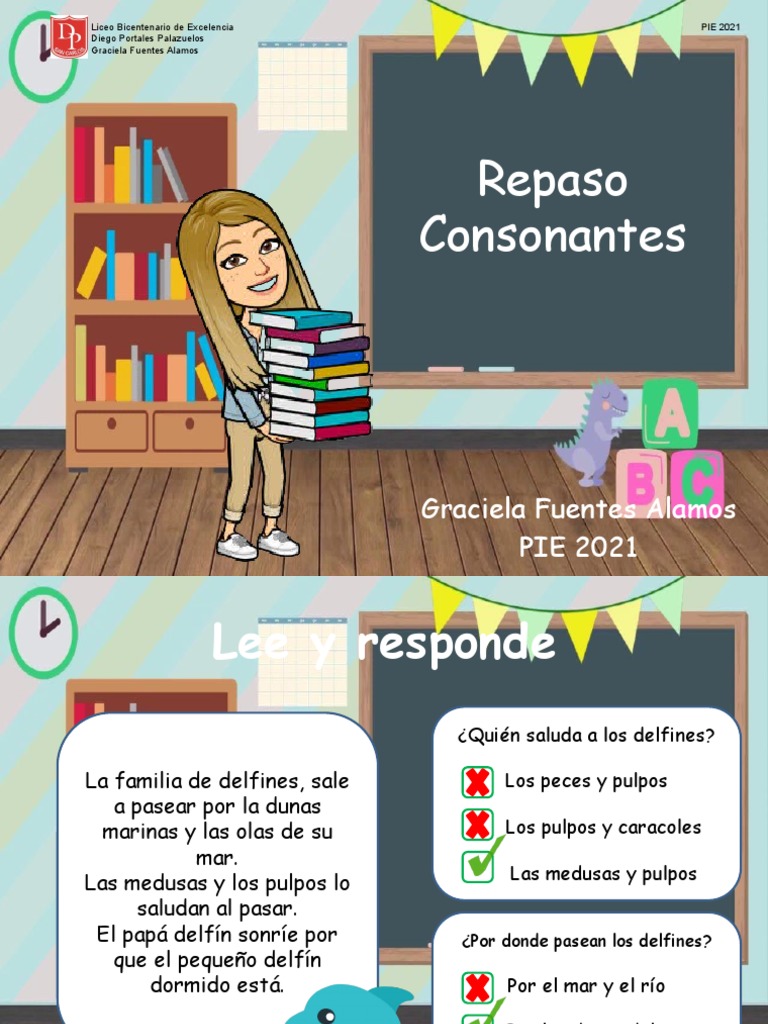 Apoyo 2°BASICO Lenguaje Repaso Consonantes | PDF