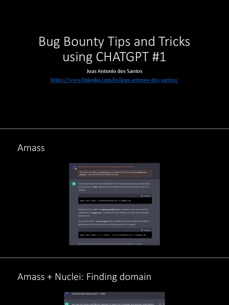 Chatgpt For Bugbounty | PDF