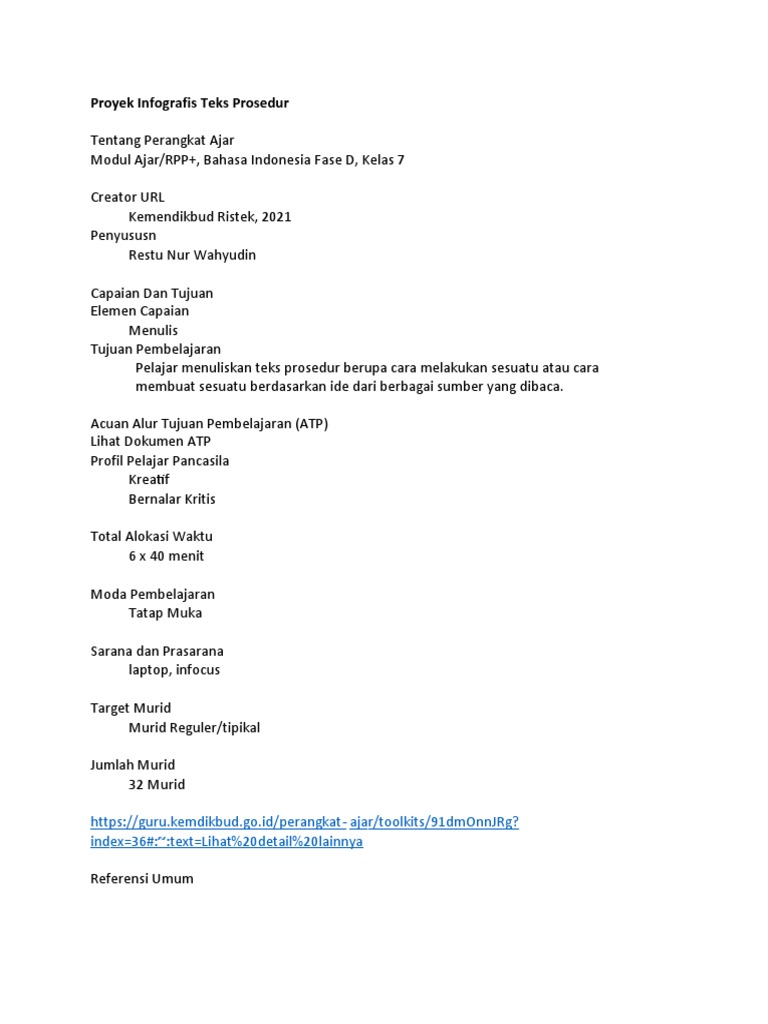 Proyek Infografis Teks Prosedur | PDF