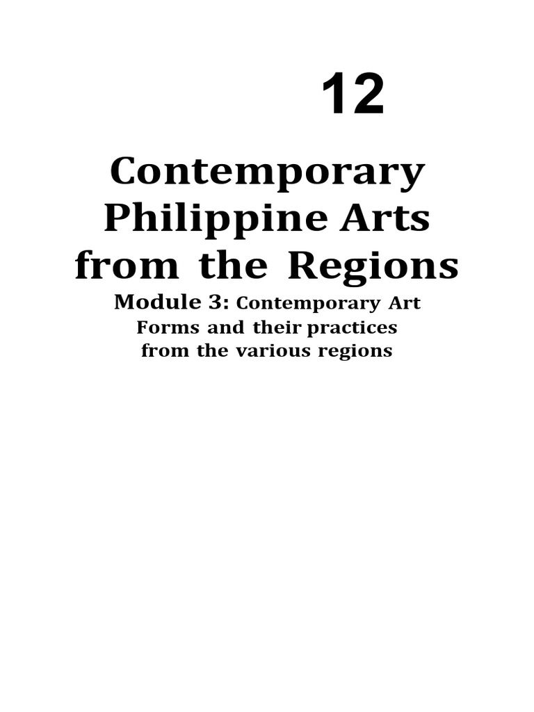 Contemporary Phil. Arts Module 3 | PDF | The Arts | Dances
