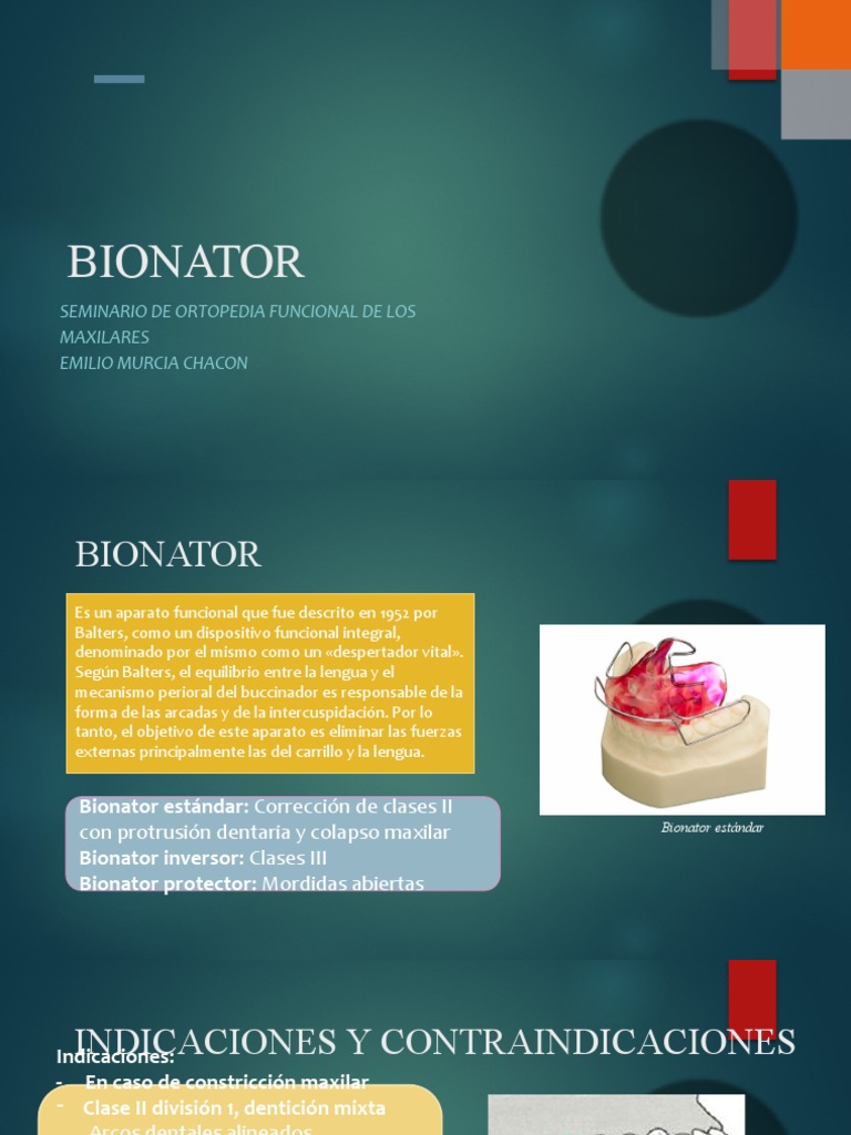 Uso y Tipos de Bionator en Ortodoncia | PDF | Ortodoncia | Anatomía humana