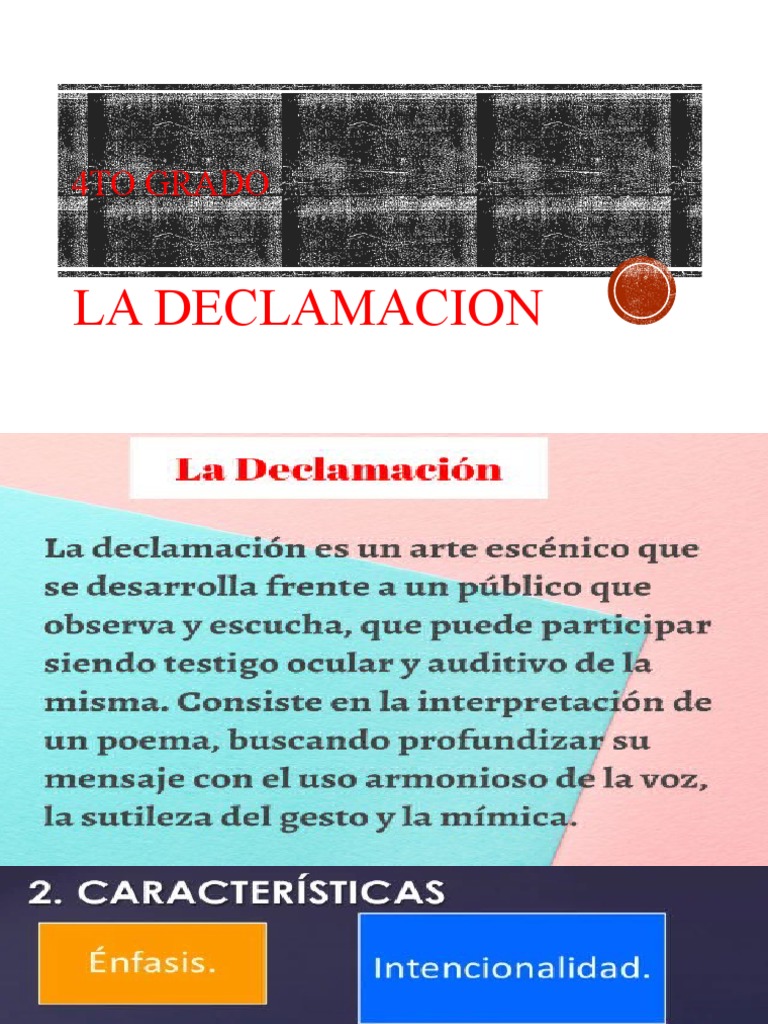 4to Grado La Declamacion | PDF