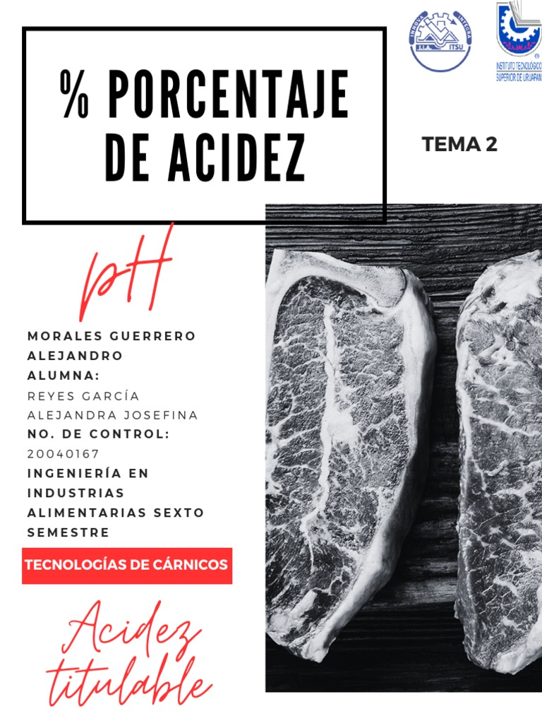 Determinación de Acidez en Carne | PDF | Ph | Carne