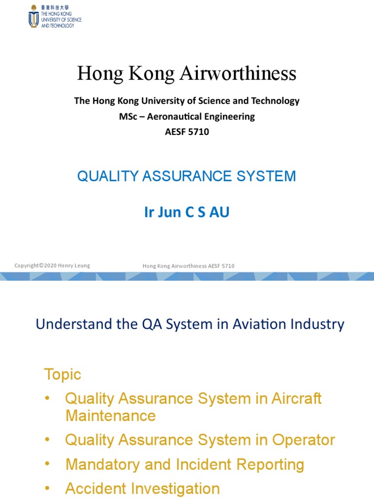 #6 UST Training Oct2022 QA System | PDF | Aviation Accidents And Incidents | Transport