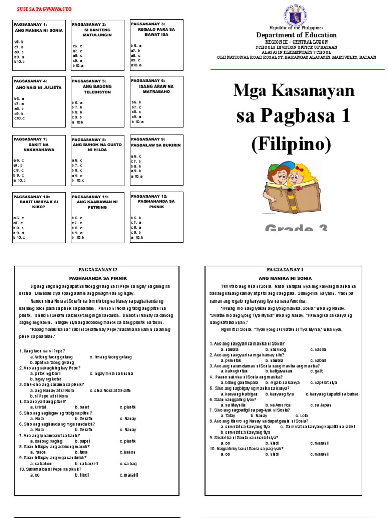 Kasanayan Sa Pagbasa | PDF