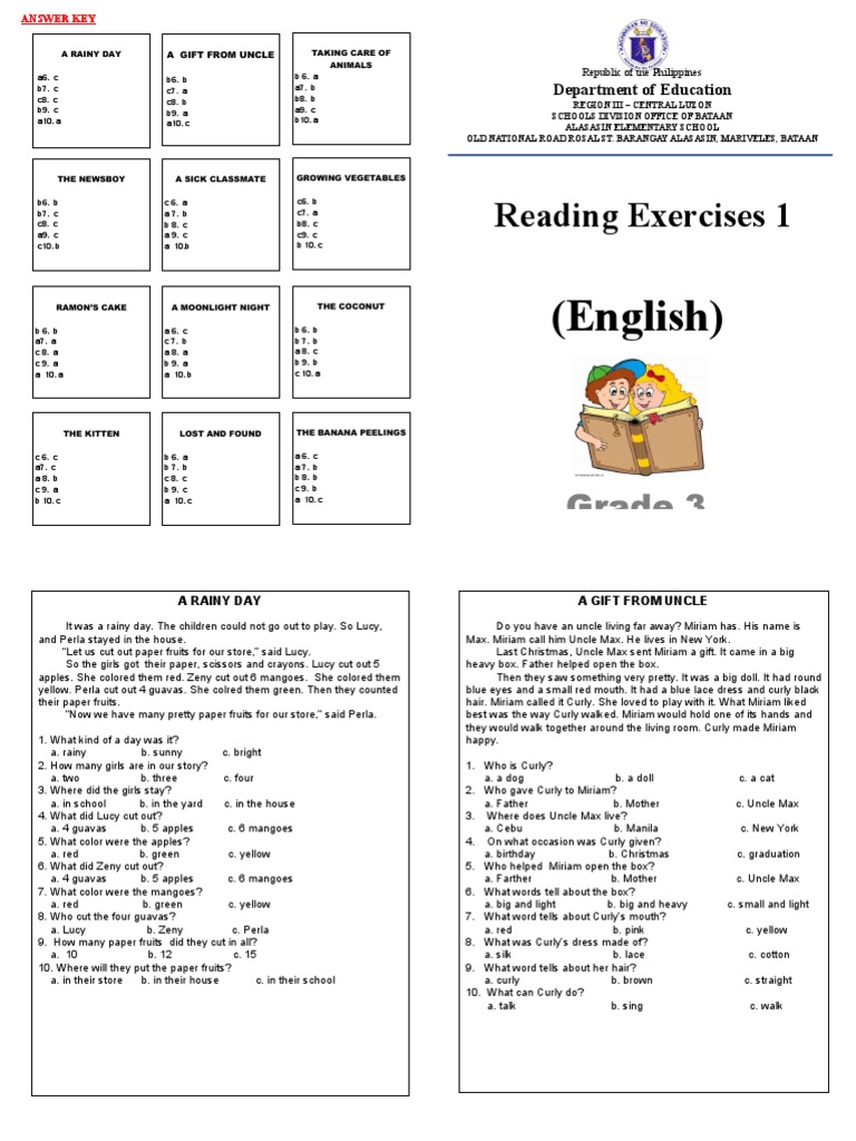 Reading Exercises in English | PDF | Coconut | Vegetables