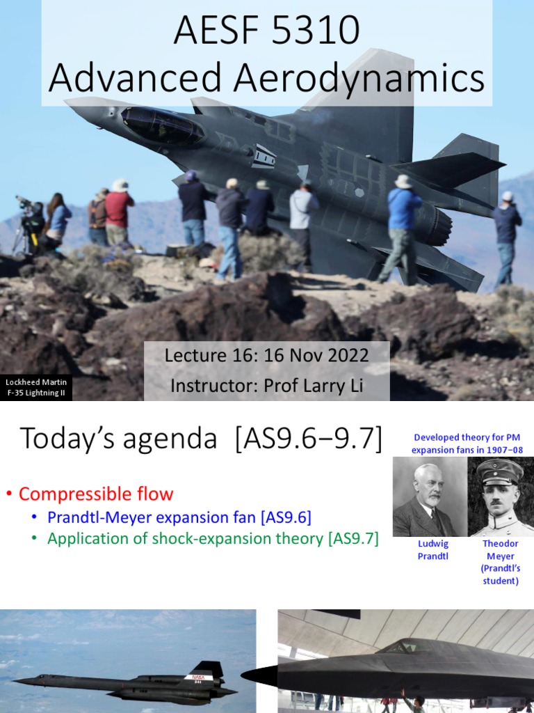 Lecture 16: 16 Nov 2022 Instructor: Prof Larry Li: Lockheed Martin F-35 ...
