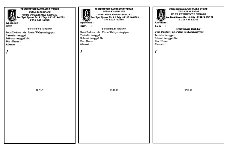 Format Copy Resep | PDF