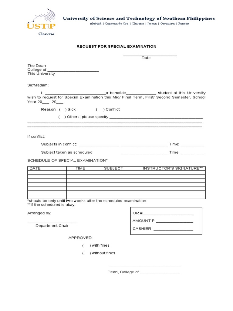 Request For Special Examination 1 | PDF