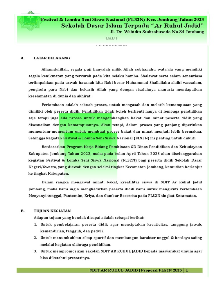 Proposal FLS2N 2023 | PDF