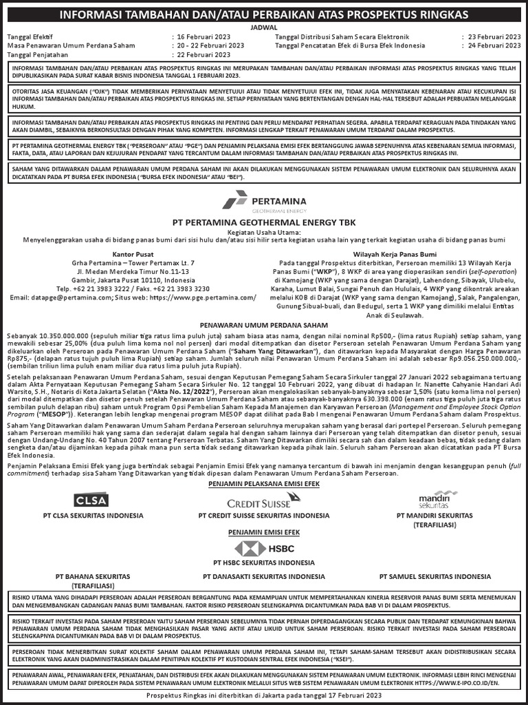 Prospektus Ringkas | PDF