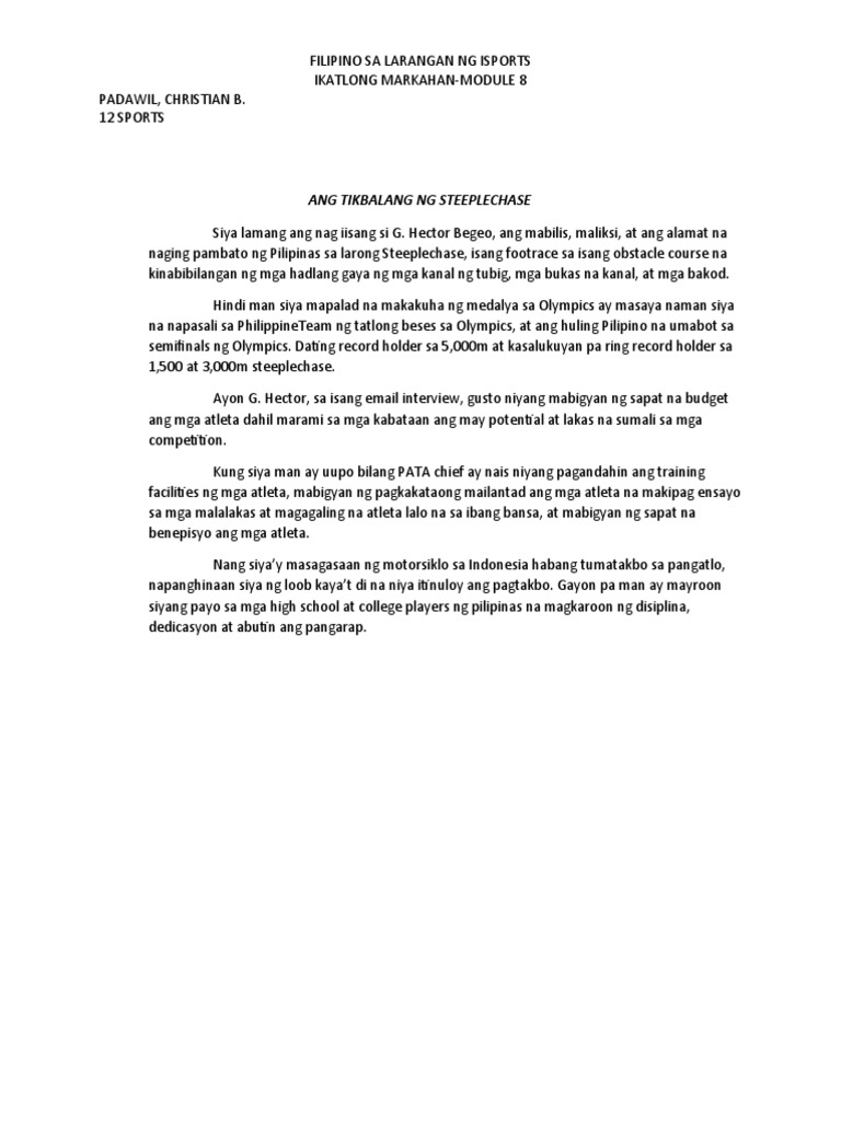 Filipino Module 7 | PDF