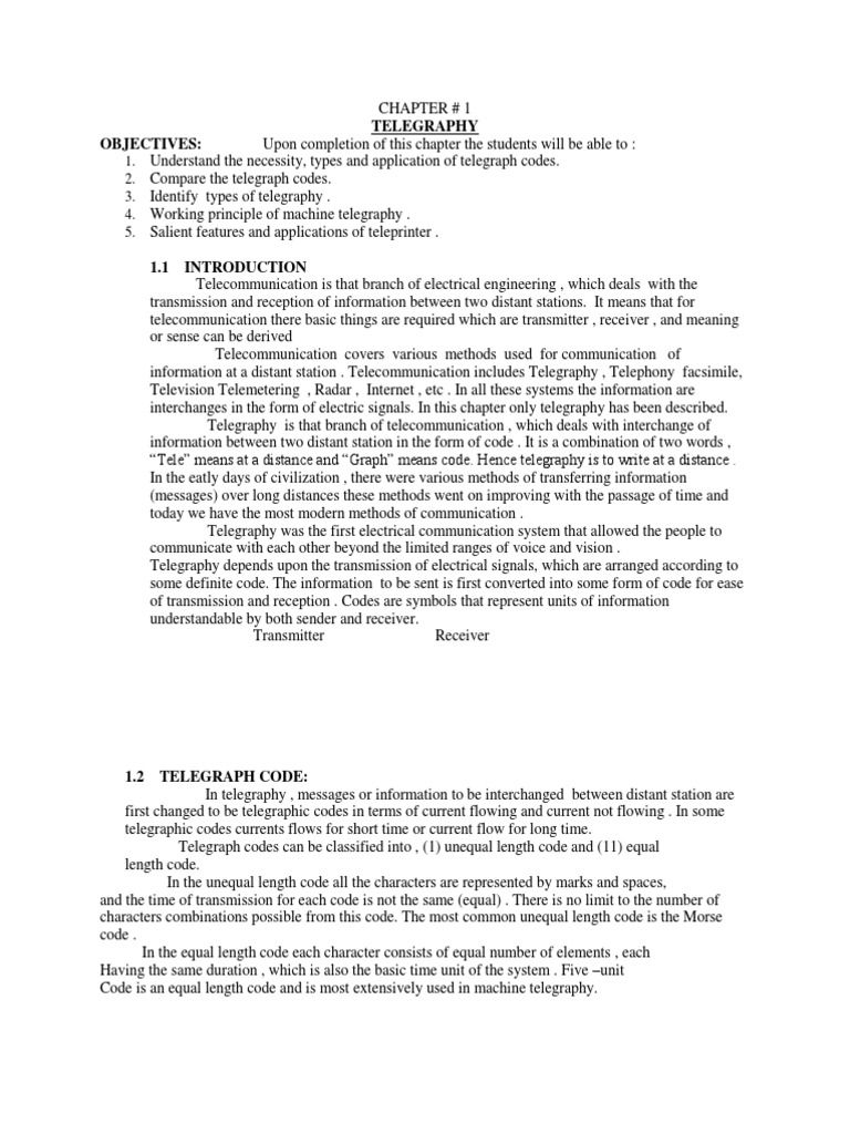 Understanding Telegraphy Basics | PDF | Telegraphy | Telephone
