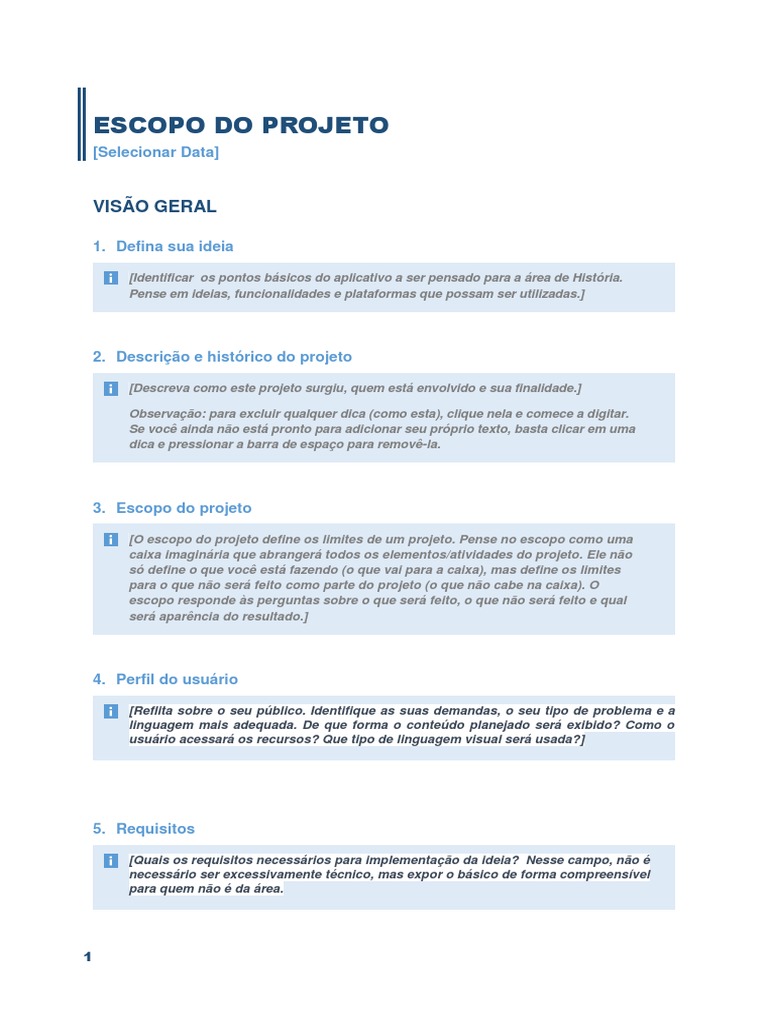 Projeto de aplicativo para disseminação de conteúdos históricos: escopo ...