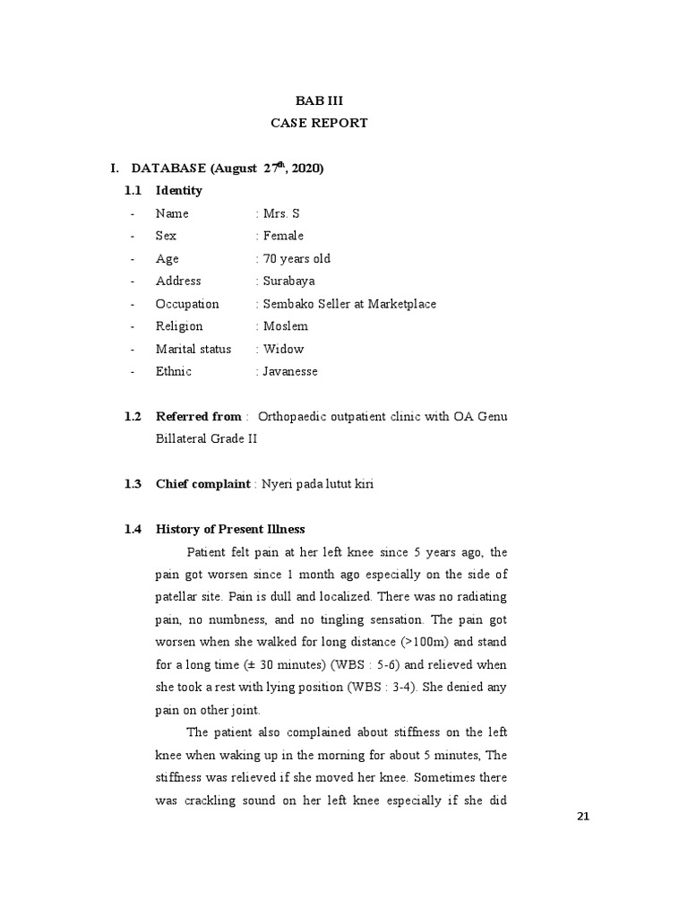 LC 1 Nda-Oa - Case Report | PDF