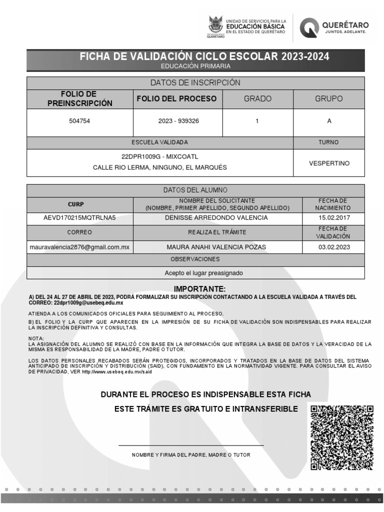 Ficha de Validacion | PDF