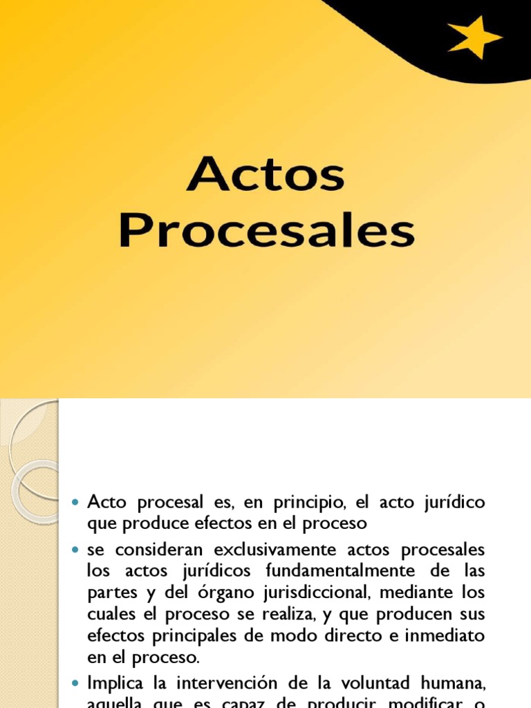 Los elementos y formalidades de los actos procesales | PDF | Ley ...