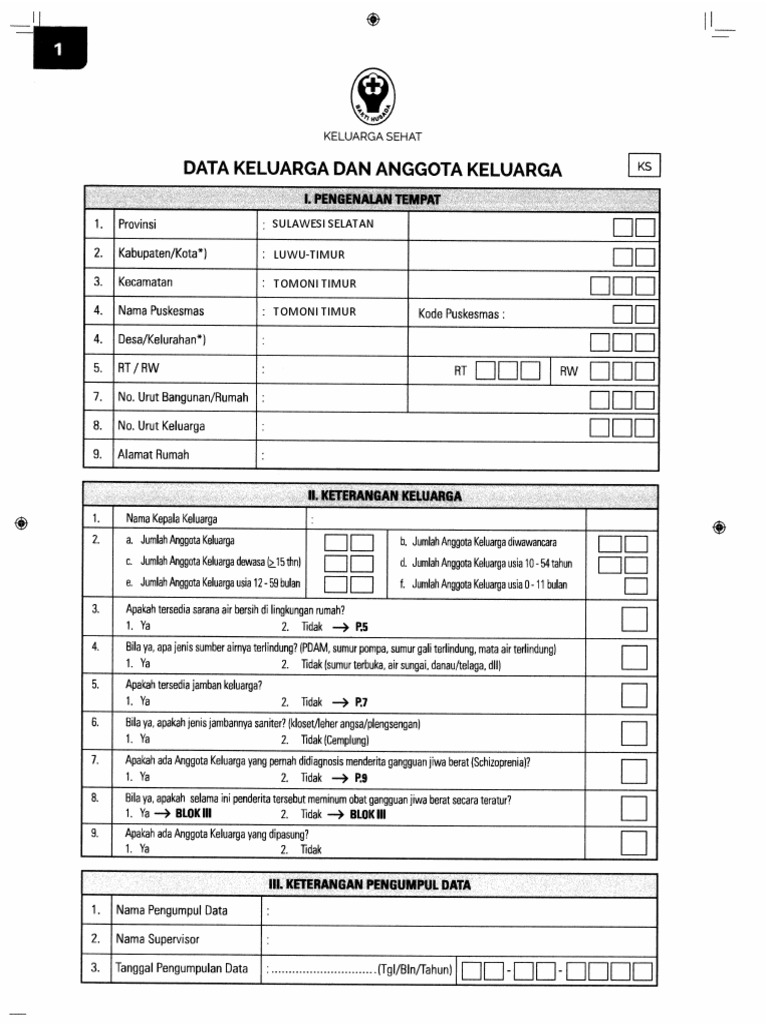 Data Keluarga Sehat-Update 300 | PDF