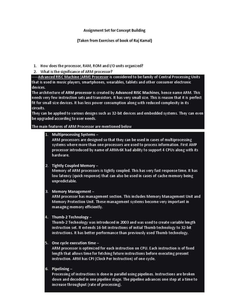 Assignment 2 Embedded System (2) Update | PDF | Central Processing Unit | Embedded System