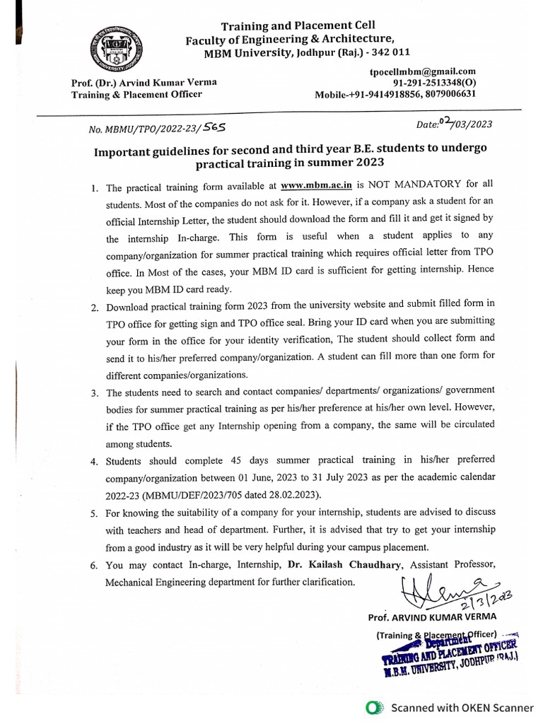 TPO Letter No.565-1 | PDF