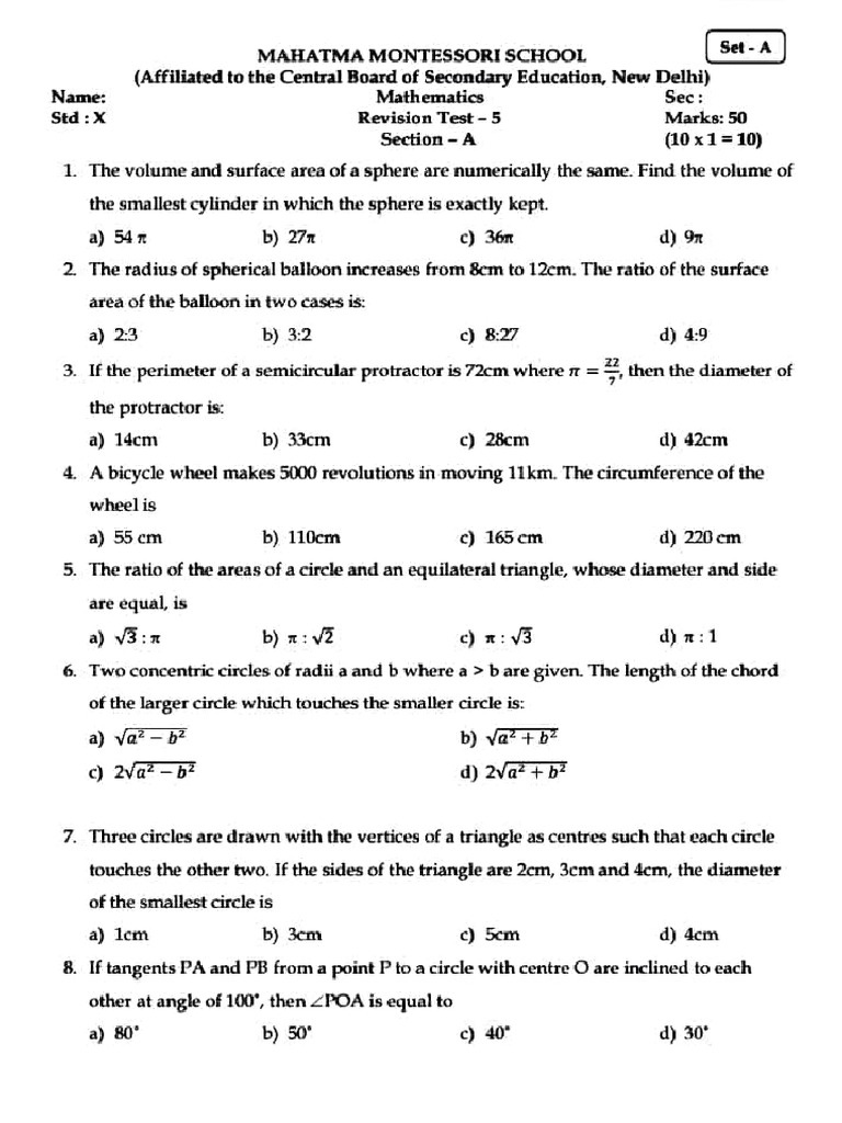Mathematics: Cylinder Sphere Exactly Kept.) | PDF | Sphere | Circle