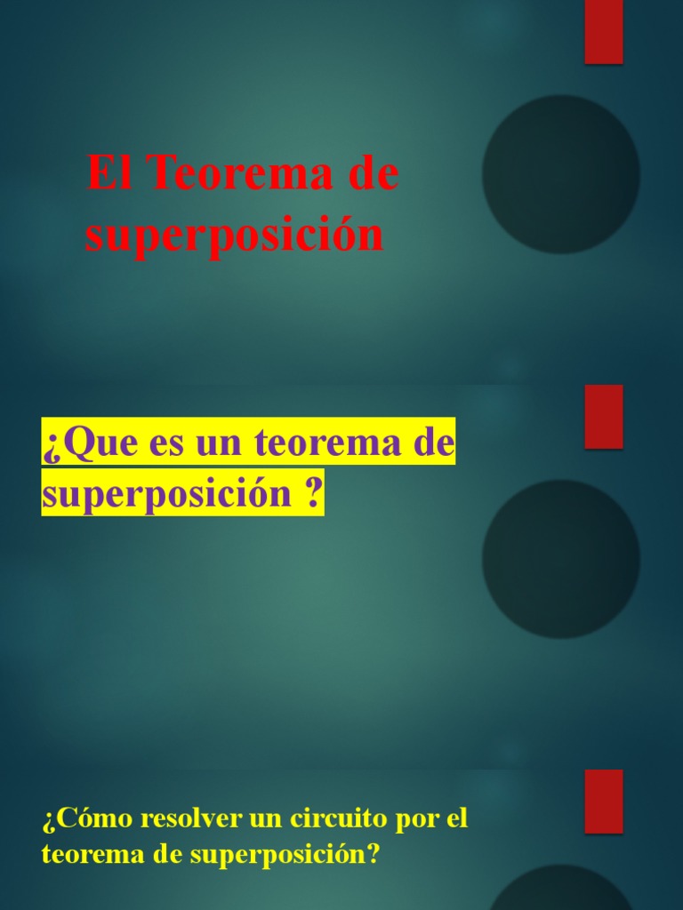 El Teorema de Superposición | PDF