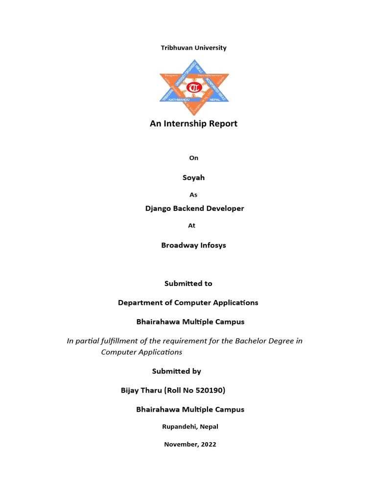 An Internship Report: Soyah | PDF | Java Script | Feasibility Study