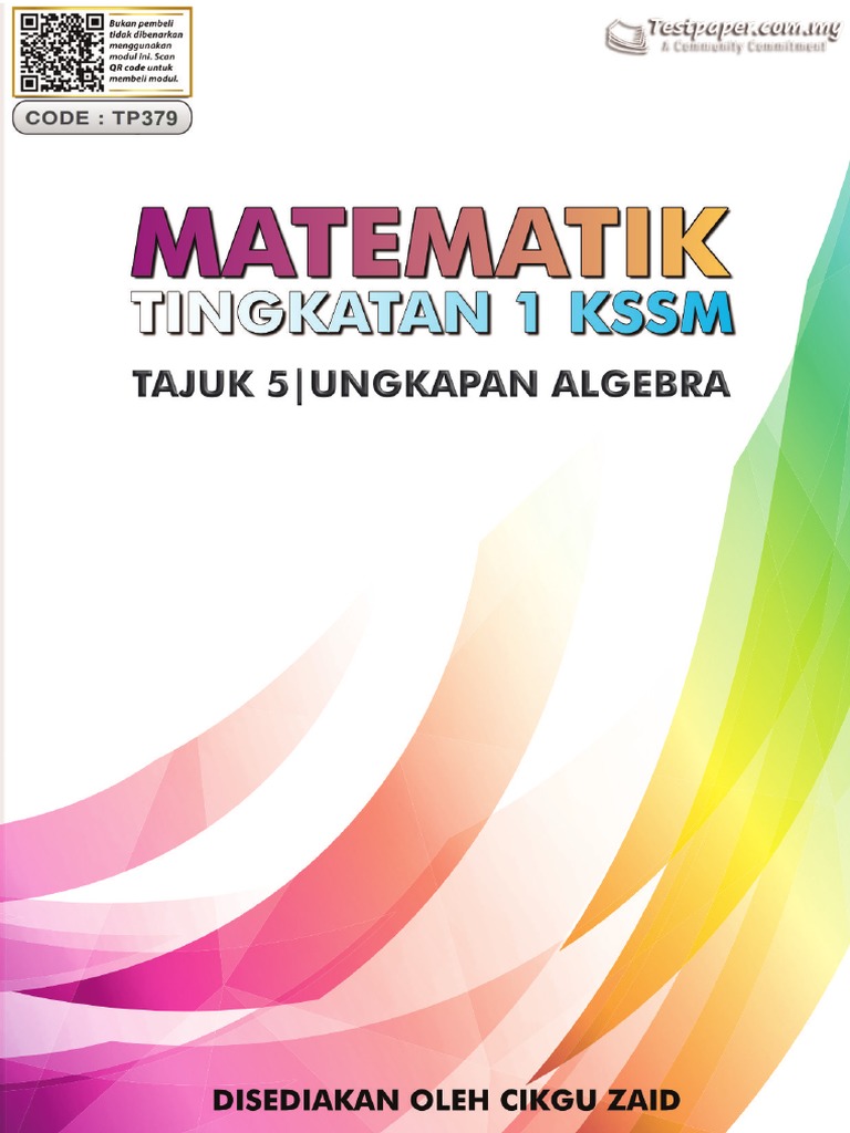 Matematik Tingkatan 1 KSSM Ungkapan Algebra1 | PDF