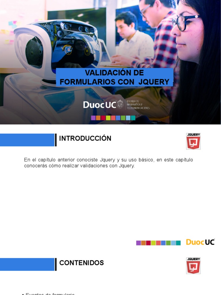 Validación de Formularios con jQuery | PDF | Informática | Desarrollo ...