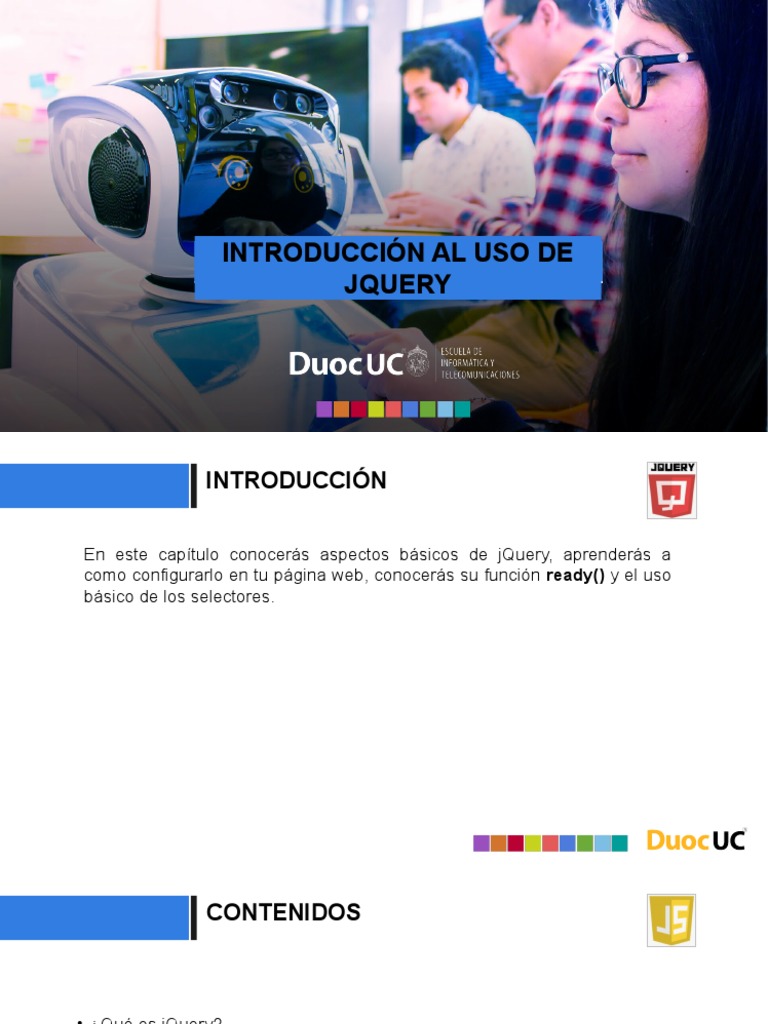 2.3.1 Introducción Al Uso de Jquery | PDF | J Query | Modelo de objeto de documento