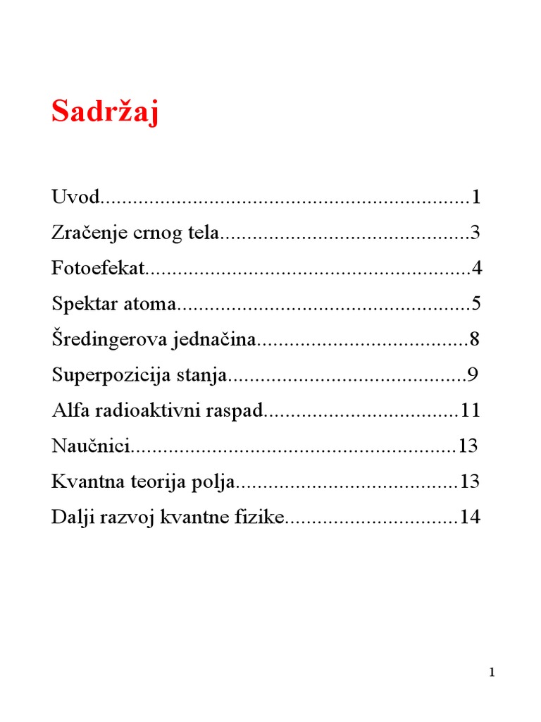 Kvantna Fizika | PDF