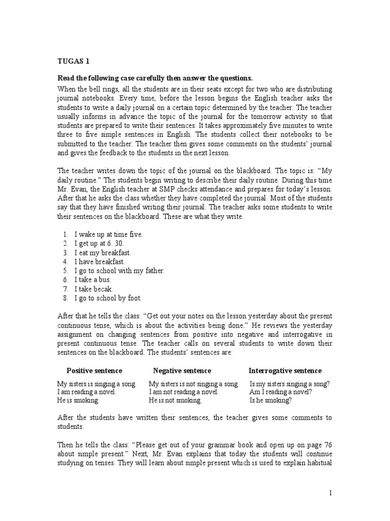 Tugas 1 2019 | Download Free PDF | Question | Behavior Modification