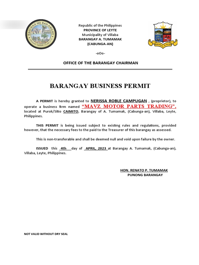 Busness Permit | PDF