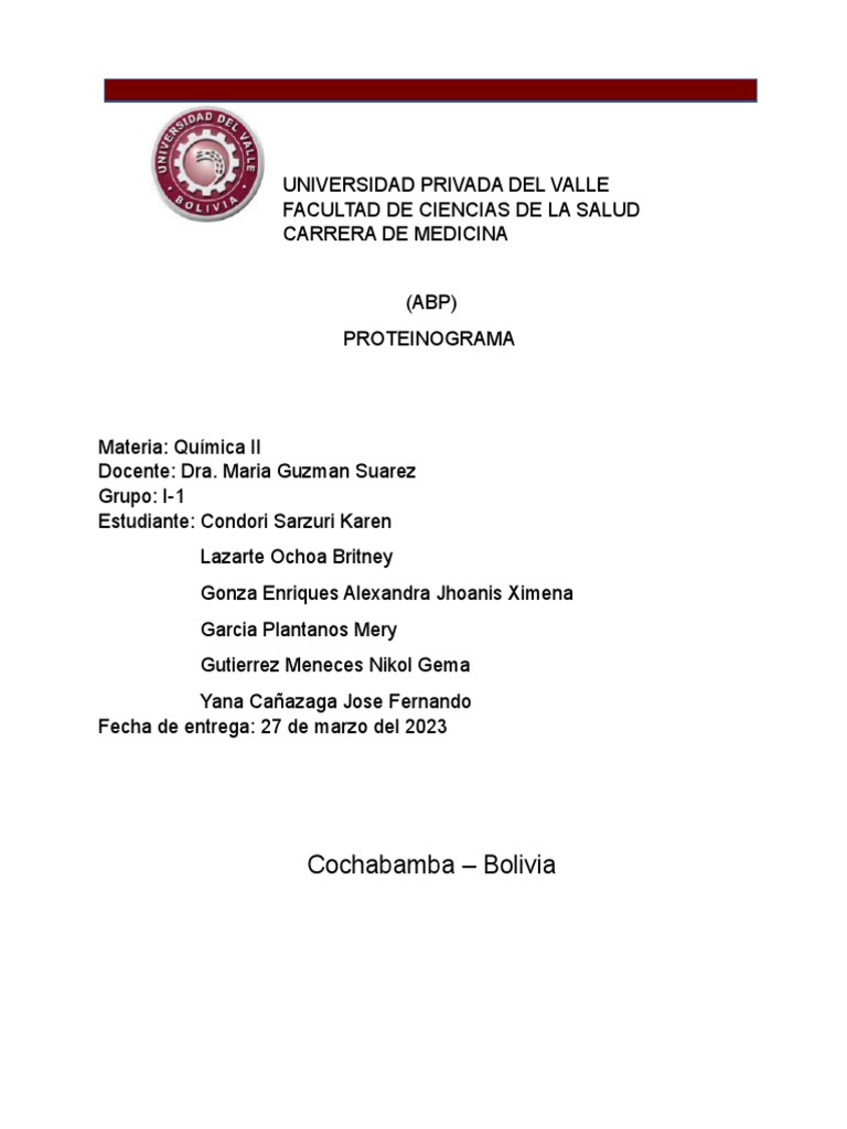 Proteinograma Bioqui 2 | PDF | Proteínas | Medicina